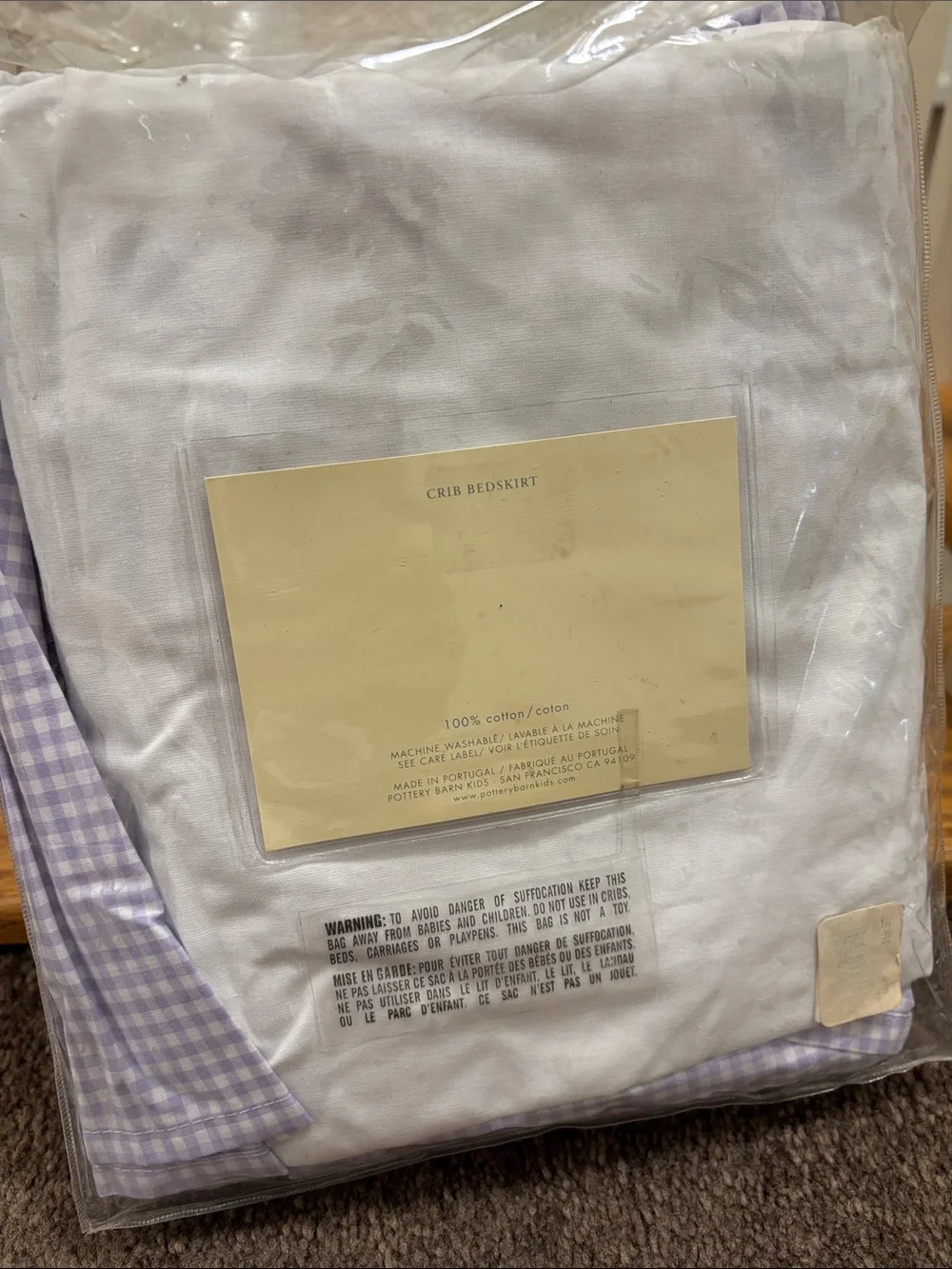 Pottery Barn Kids | Bedding | Nip Pottery Barn Gingham Crib Skirt ...